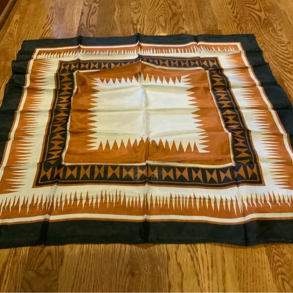 Accessories | Scarf Aztec Square 10 Silk B | Poshmark
